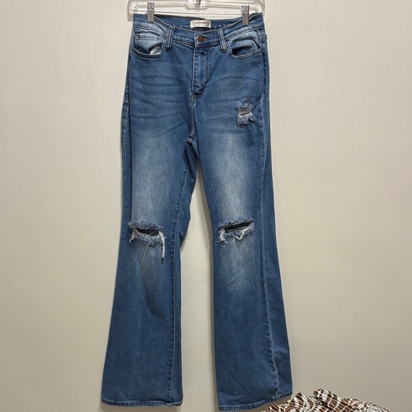 Vibrant M.I.U | Jeans | Vibrant Miu Womens Flare Jeans Distressed Blue ...